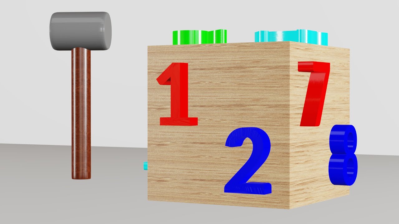 Learn numbers for kids with hammer - YouTube