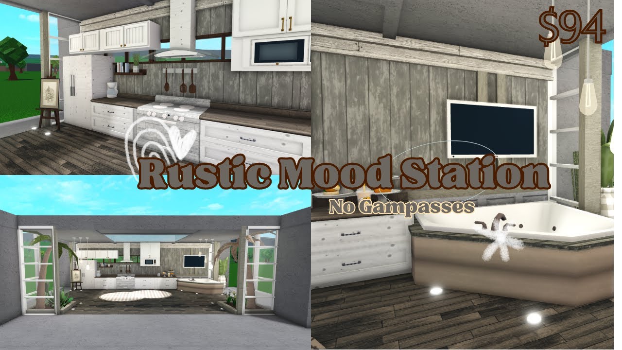 [ bloxburg ] Rustic Mood Station Build Tutorial *NO GAME PASS* { $94k ...