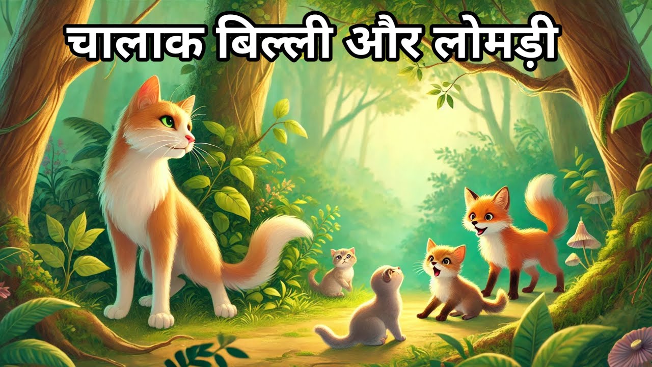 चालाक बिल्ली और लोमड़ी/Chalak Billi and Lomadi/Hindi cat Story/Cat kitten/Toby cats family - YouTube