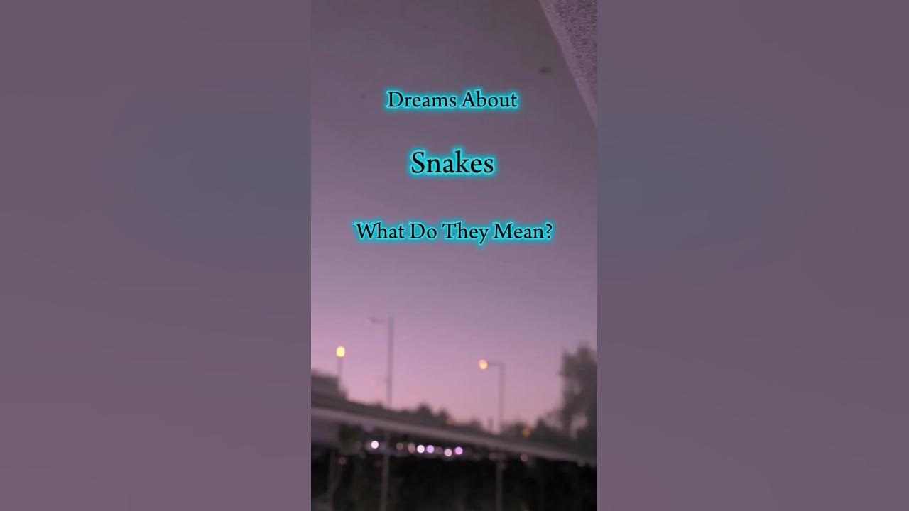 "Snakes in My Dreams: Unraveling the Symbolism" #trending #shorts # ...