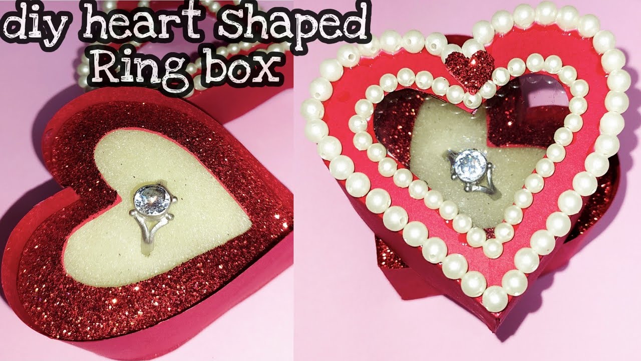 DIY heart shaped Ring box |Ring box | Beautiful heart shaped Ring box ...