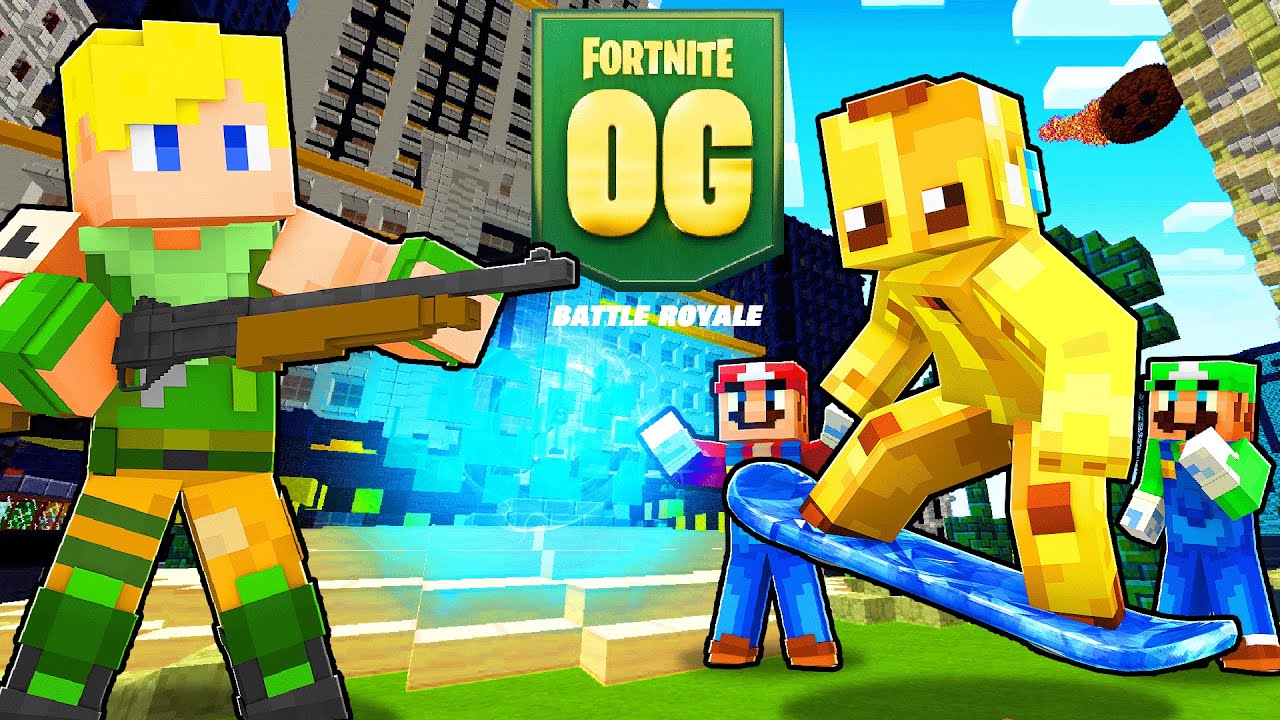 Fortnite X Super Mario: WORLDS COLLIDE! | Minecraft Super Mario [227 ...