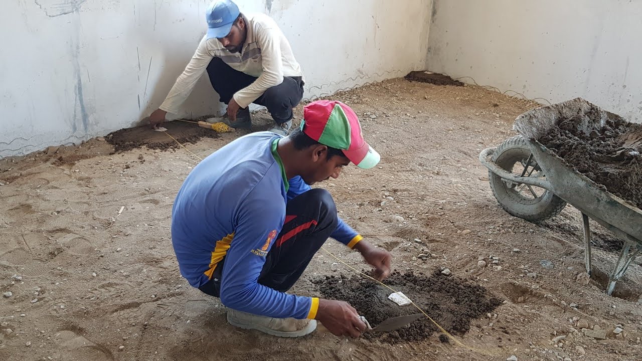 Floor Lavel Marking for Tiles Installation।Floor Processes For Tiles ...