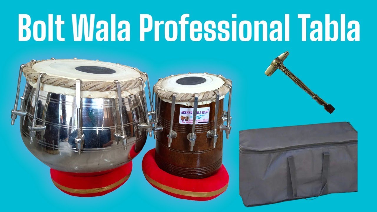 Bolt wala Professional Tabla With Bag & Hammer Gadi-Chumbal & spanner ...