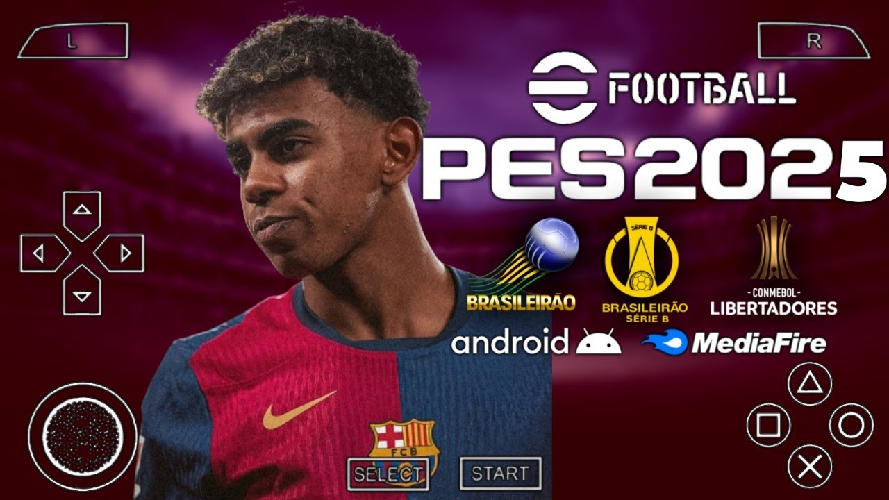 eFootball PES 2025 PPSSPP 😱 Mediafire Europeu Atualizados Novos Kits ...