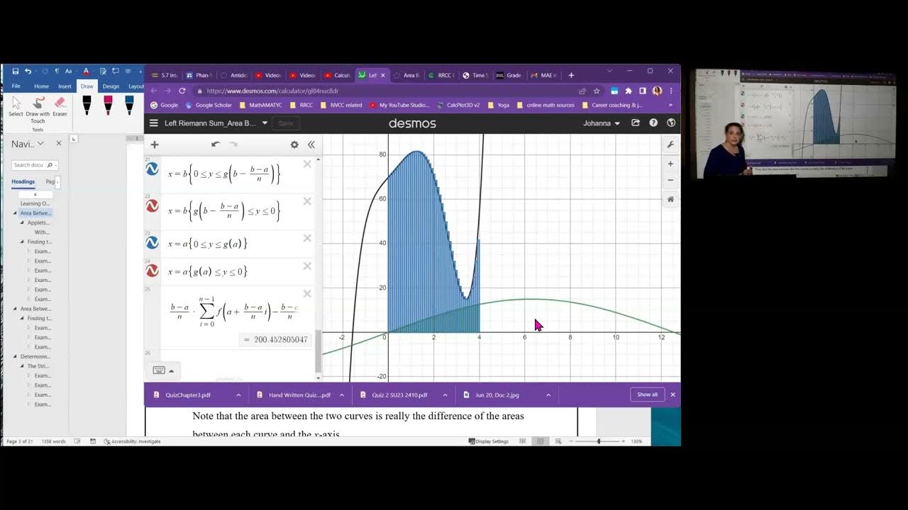 OpenStax 6.1 (Calc 1) / 2.1 (Calc 2) Area Between Curves Part 1 with ...