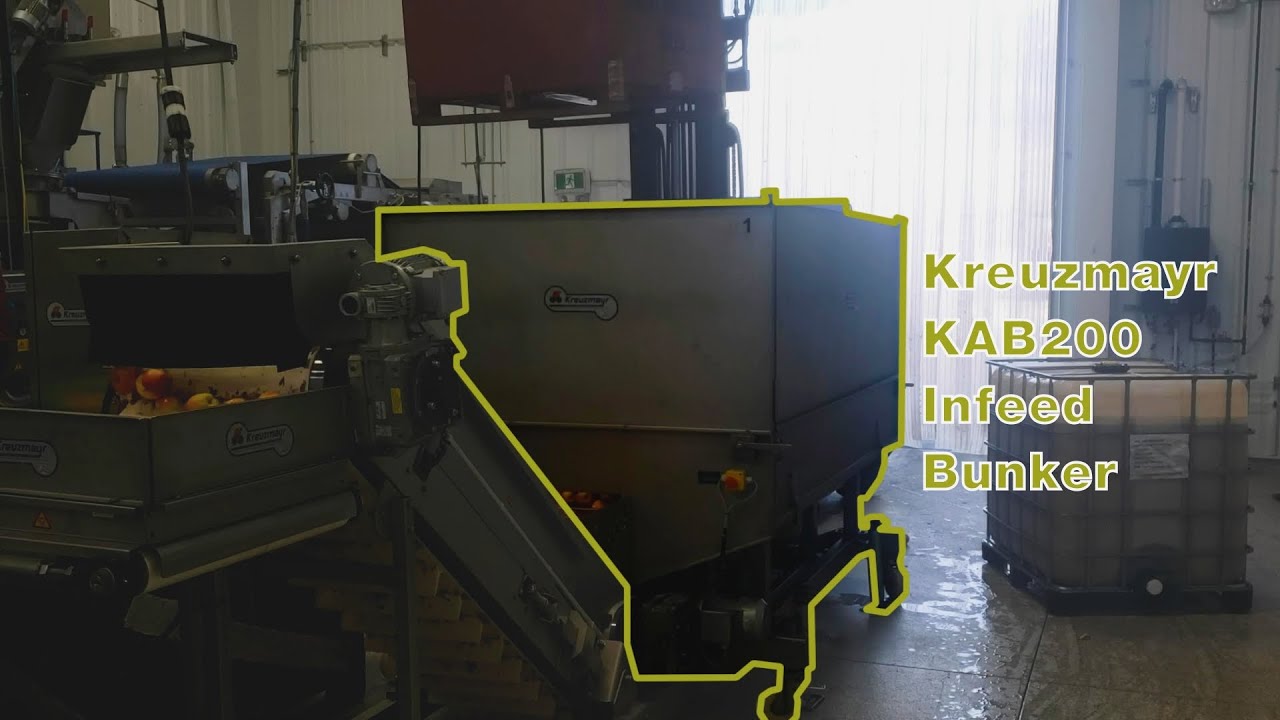 Infeed Bunker for Automated Apple Pressing - YouTube
