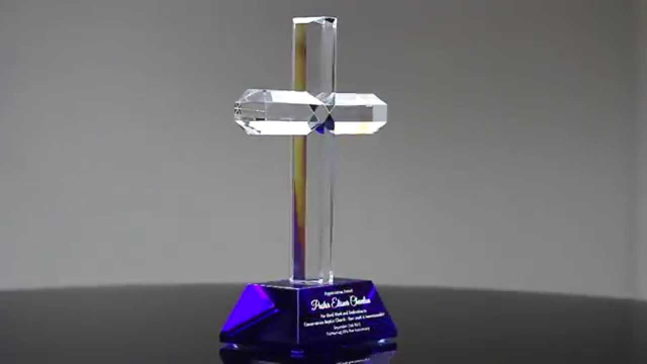Beveled Cross Crystal - YouTube