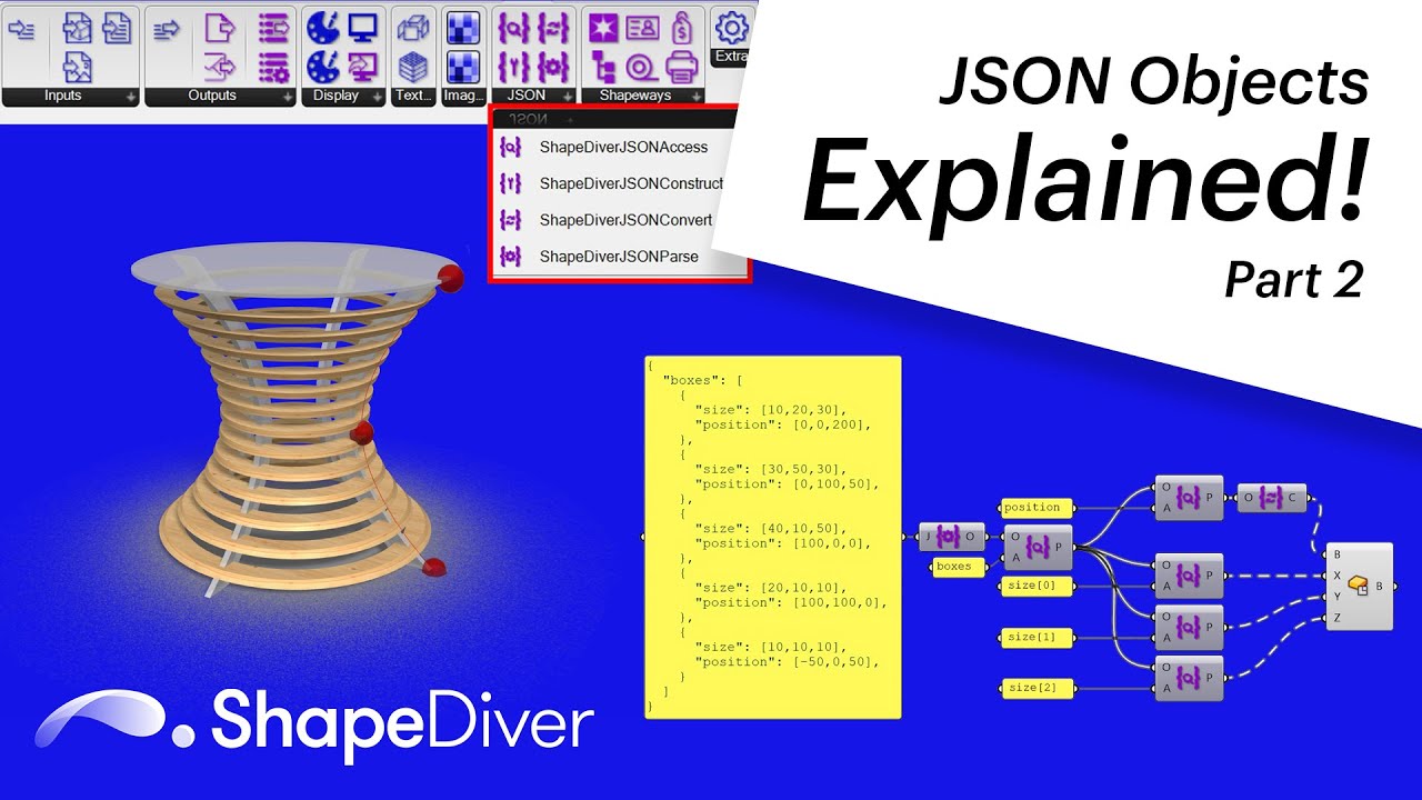 Json Objects Explained Pt 2 Rhino Grasshopper Tutorial Youtube