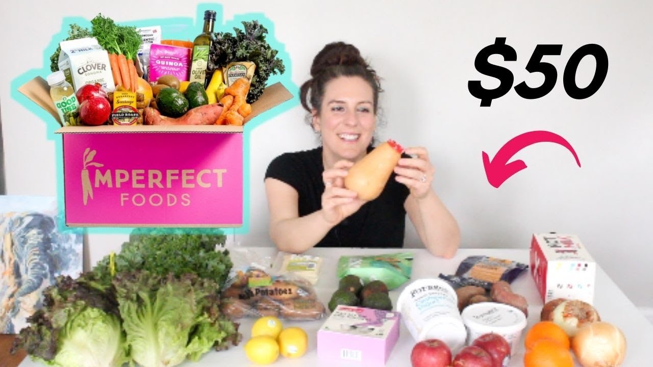 IMPERFECT FOODS UNBOXING / $50 VEGAN grocery haul for two / Reducing ...