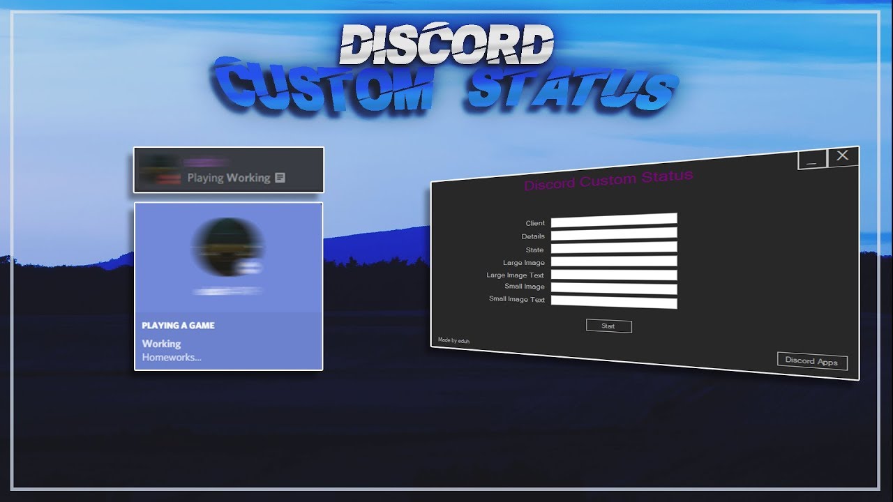 DISCORD CUSTOM STATUS (IMAGE SUPPORT, PLAYING STATUS) - YouTube