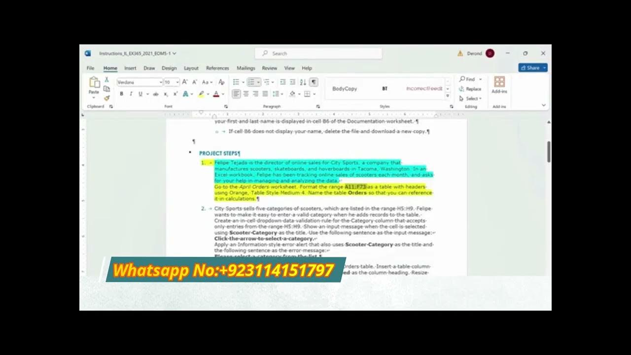 New Perspectives Excel 365/2021 | Module 5: End of Module Project 1 ...