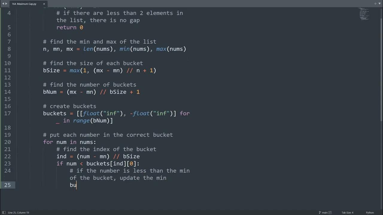 Leetcode 164 Maximum Gap In Python Python Leetcode Python Coding 8692