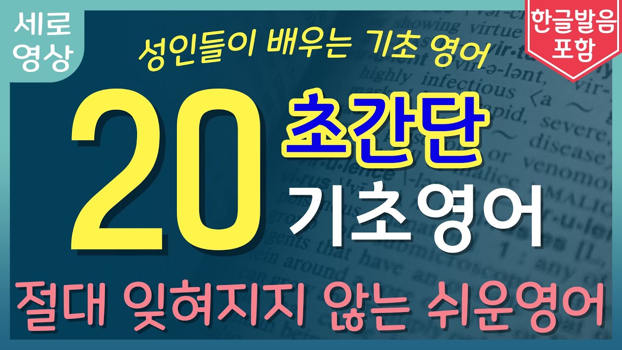 한번 들으면 절대 잊혀지지 않는 쉽고 짧은 초간단 20문장 저절로 외워지는 일상생활영어 기초영어회화