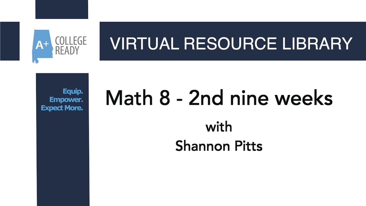 Math 8 2nd nine weeks - YouTube