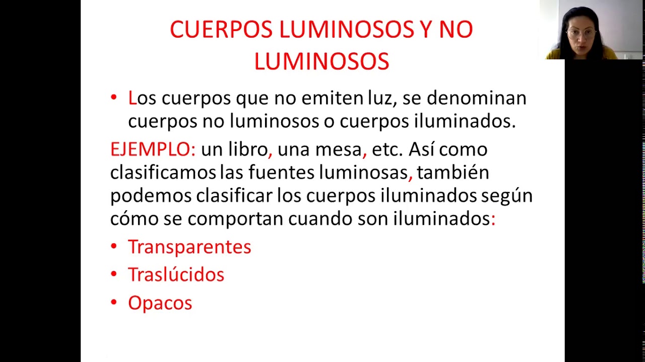 CUERPOS LUMINOSOS Y NO LUMINOSOS - YouTube