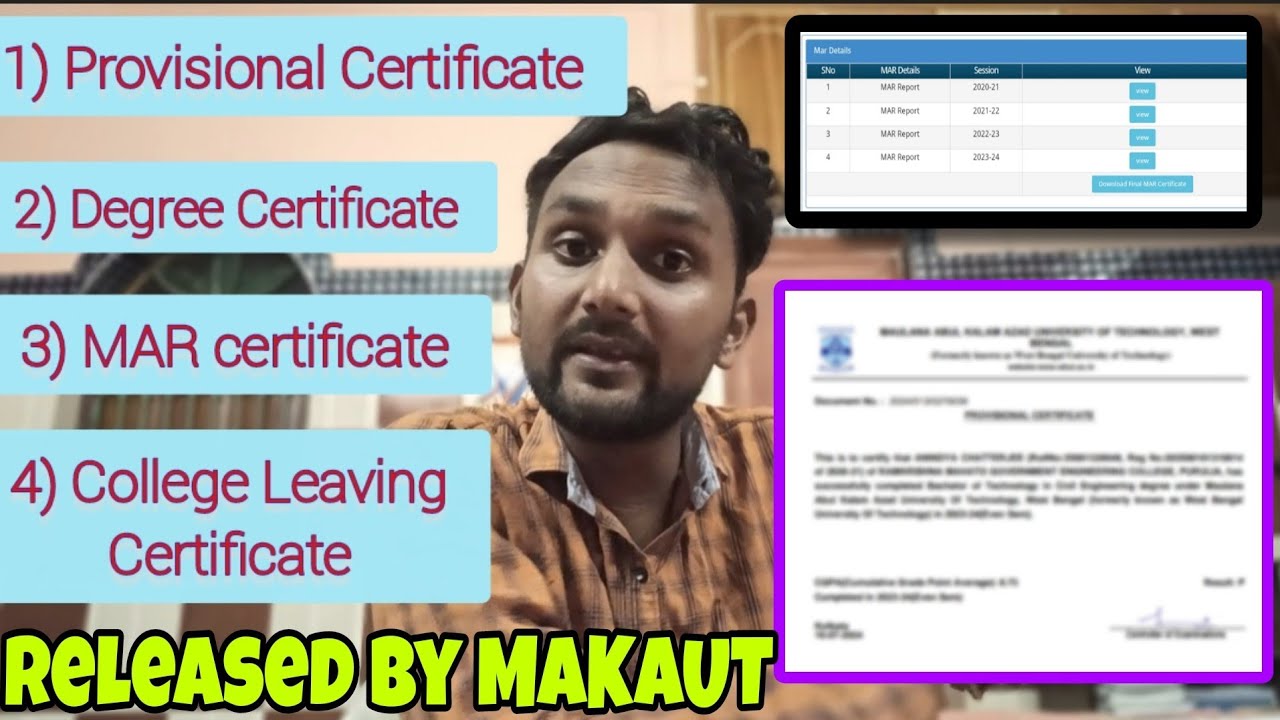 🎓 MAKAUT Provisional Certificates Out Now! Get Your Degree, MAR ...