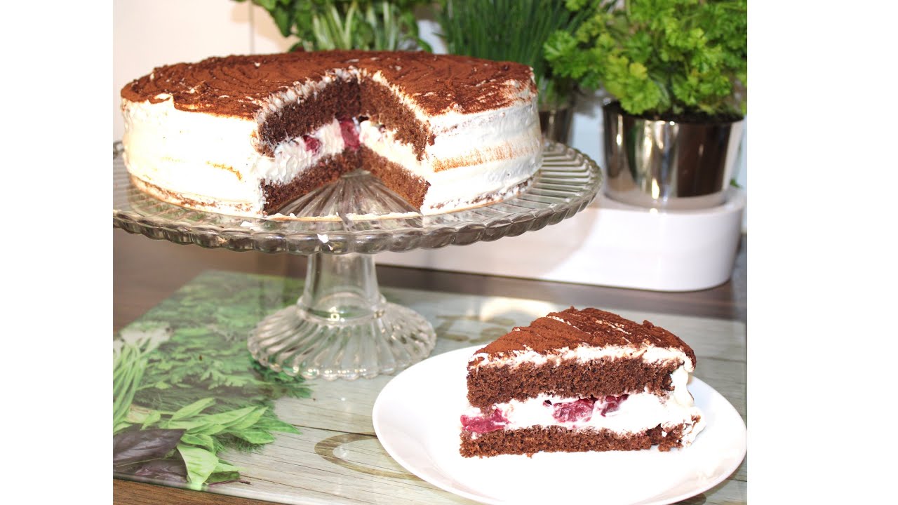 Kirsch Torte mit Vanille Pudding - YouTube