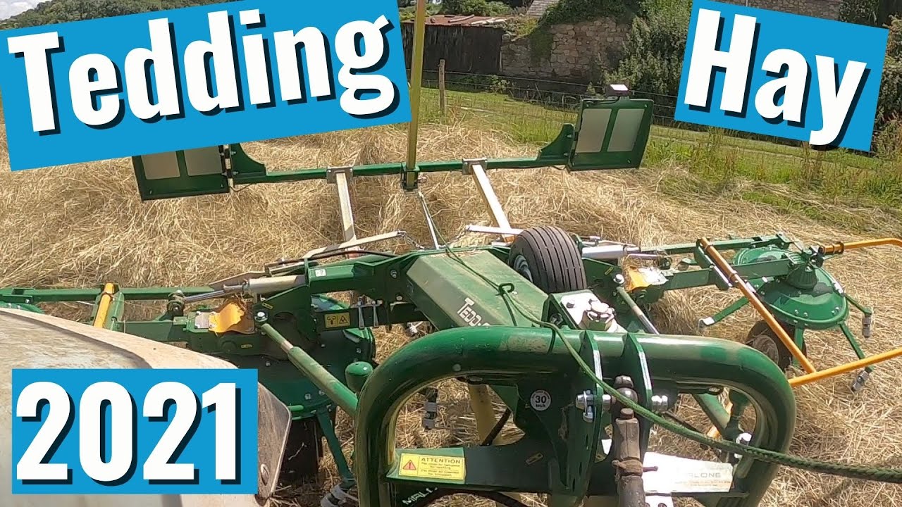 Tedding Hay with our new Malone Ted-Air 570 Tedder. Grass fed cows need ...
