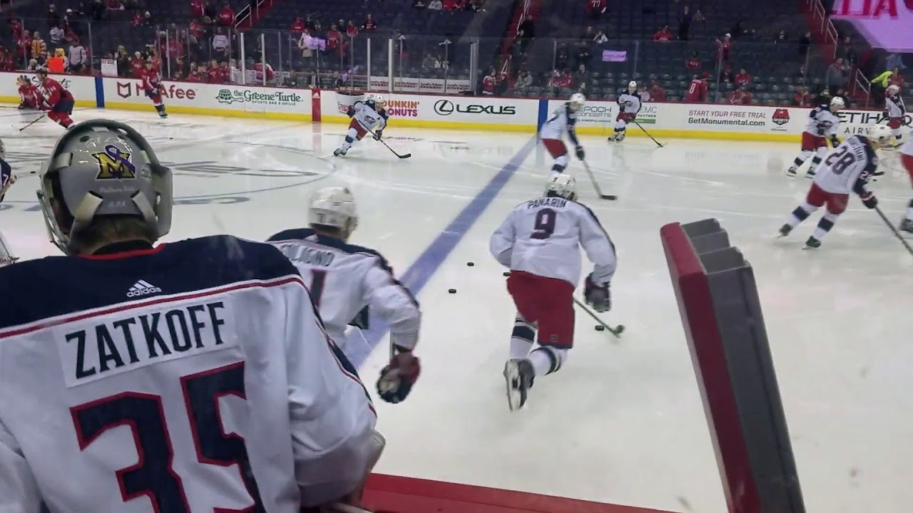 Blue Jackets entrance vs Capitals from Capital One Arena - YouTube
