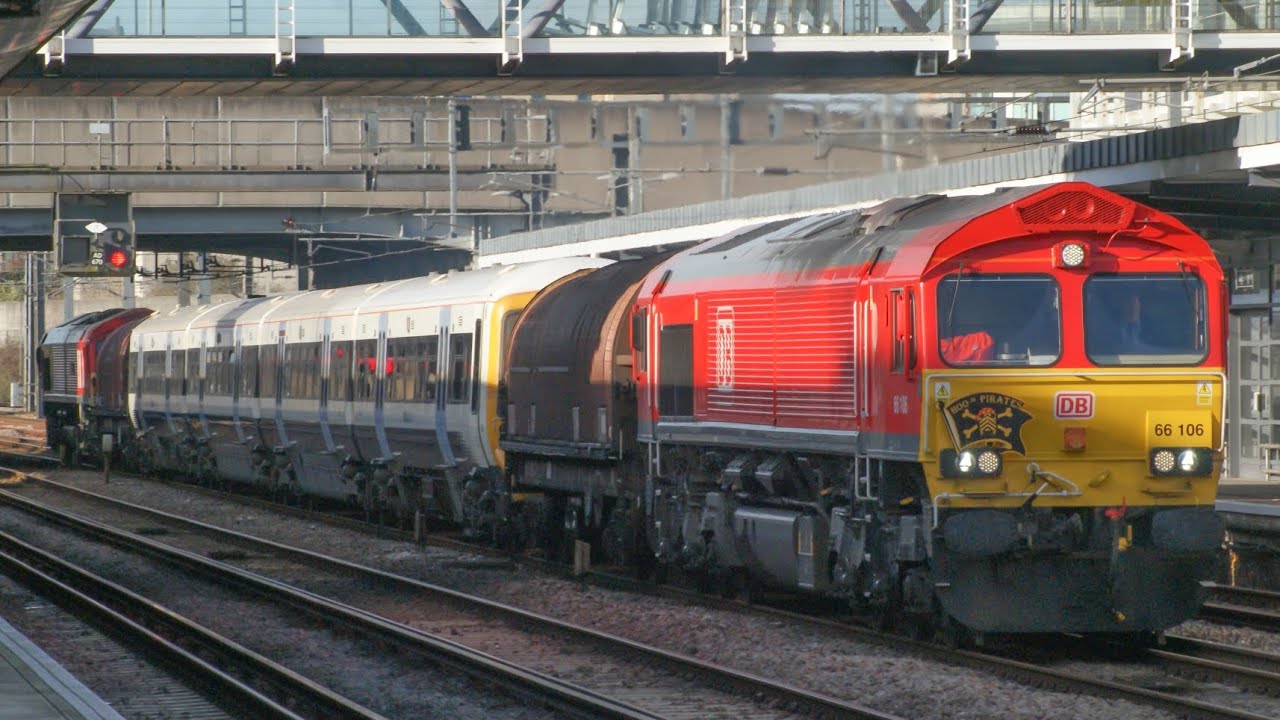 RARE! - DB Class 66106, and 66175 drag Southeastern Class 465169 at ...