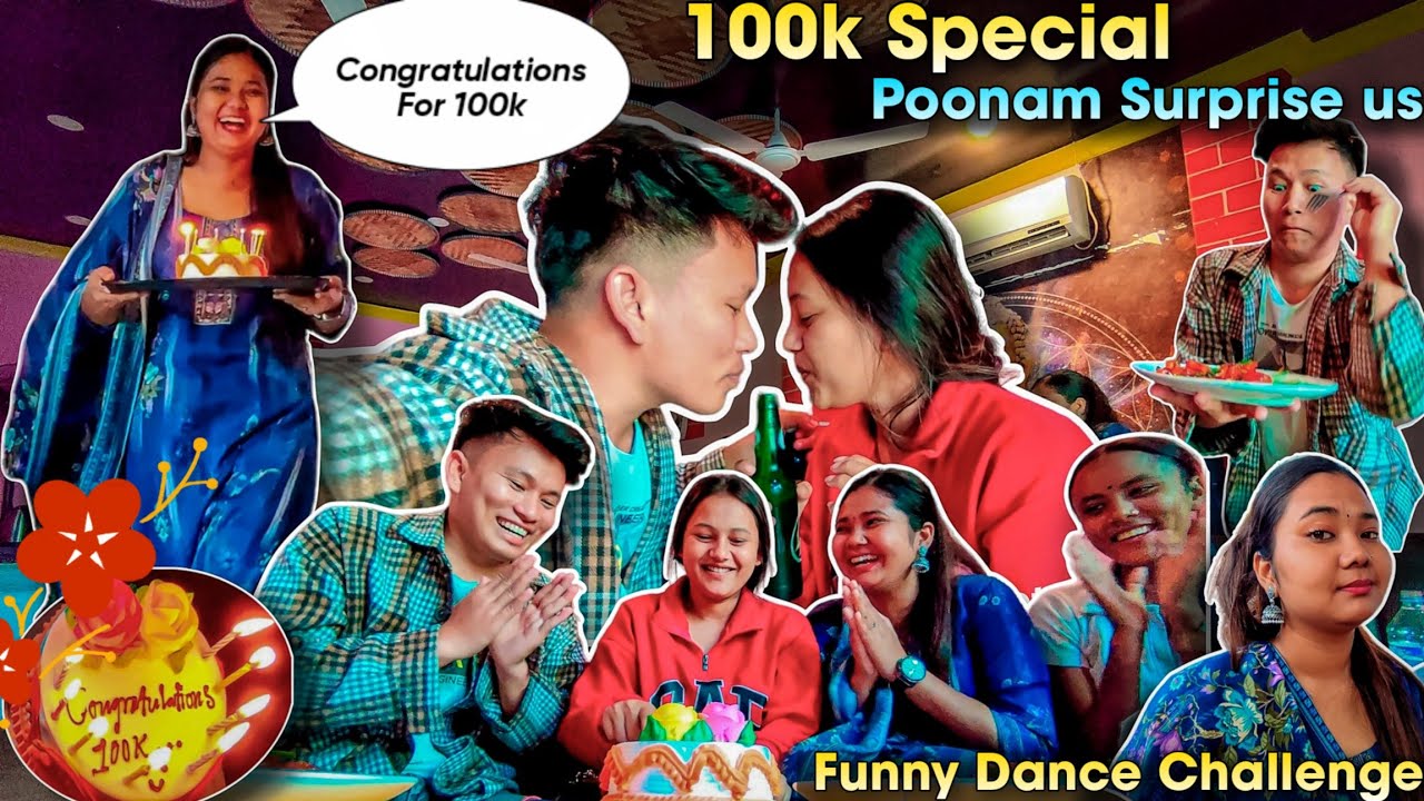 100k Special Cake Cutting 🎂 || Poonam Surprise us 😱 || Funny Dance 😂 ...