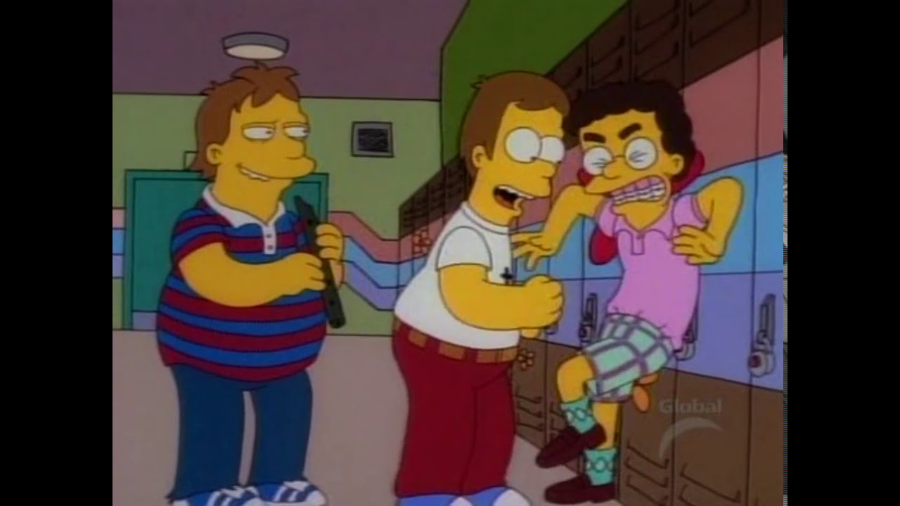 S12E16 - Bullying Problem in Homer's Grade School - YouTube