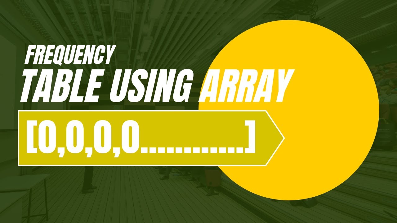 Hashing Using Array(Frequency Table Using Array) - YouTube