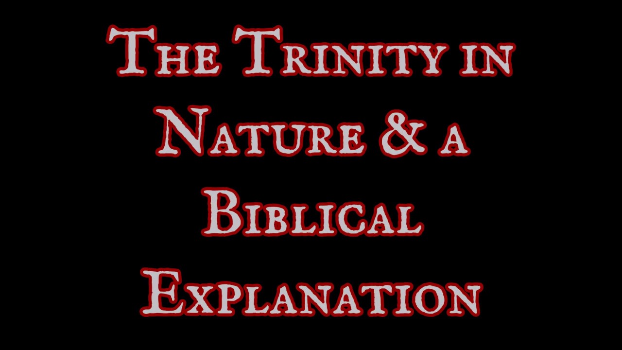 The Trinity in Nature & a Biblical Explanation - YouTube