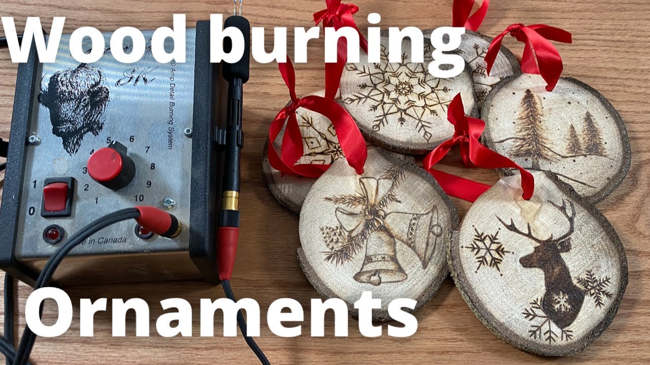 Wood burning simple snowflake ornament/Pyrography tutorial - YouTube