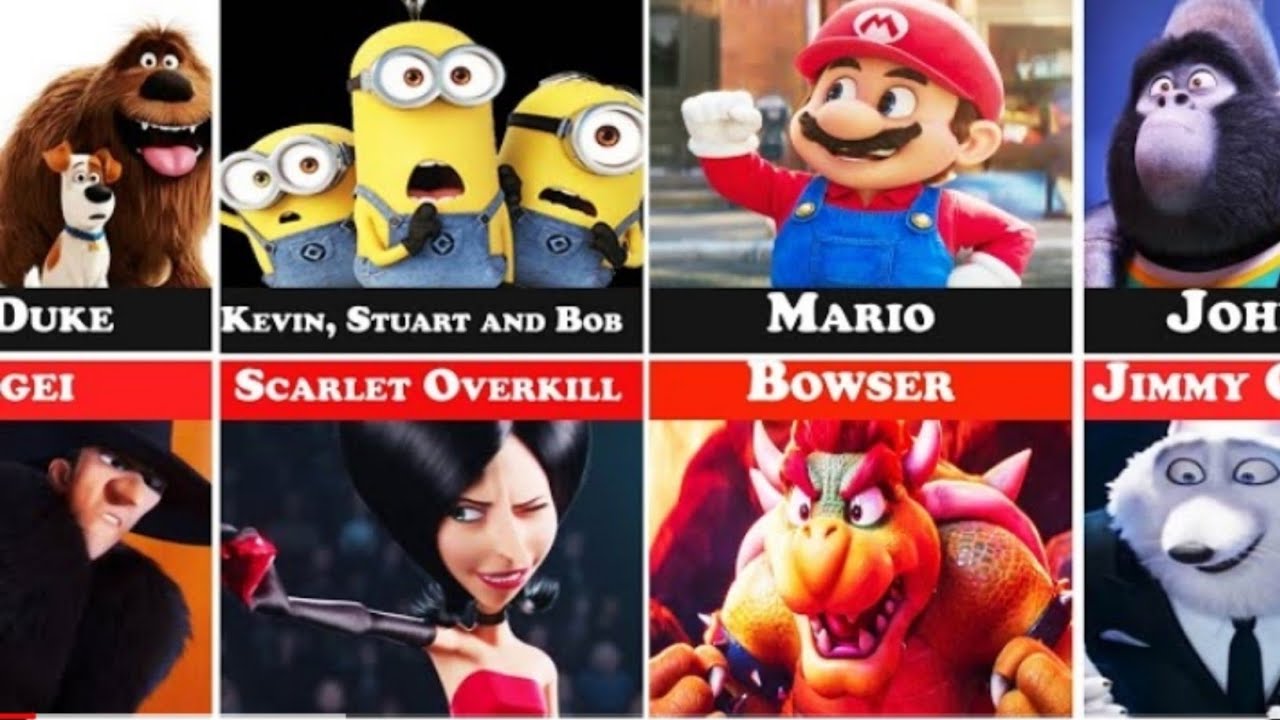 All Illumination Main Characters and Villains - YouTube