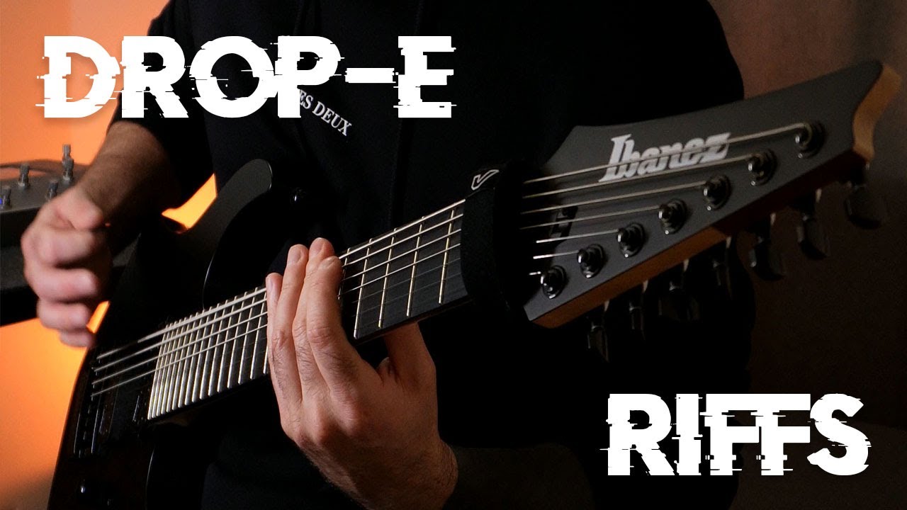 Drop E riffs with an Ibanez 7 string - YouTube