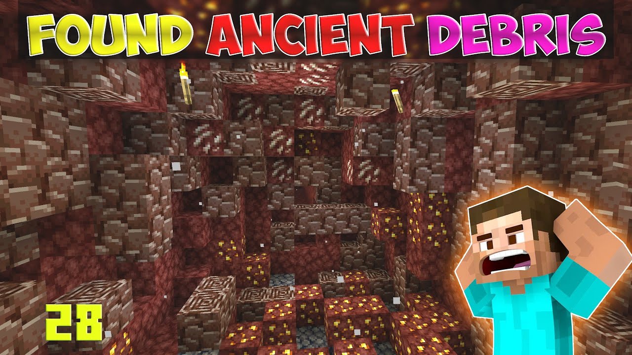 I Found ANCIENT DEBRIS In Minecraft Survival #28 - YouTube