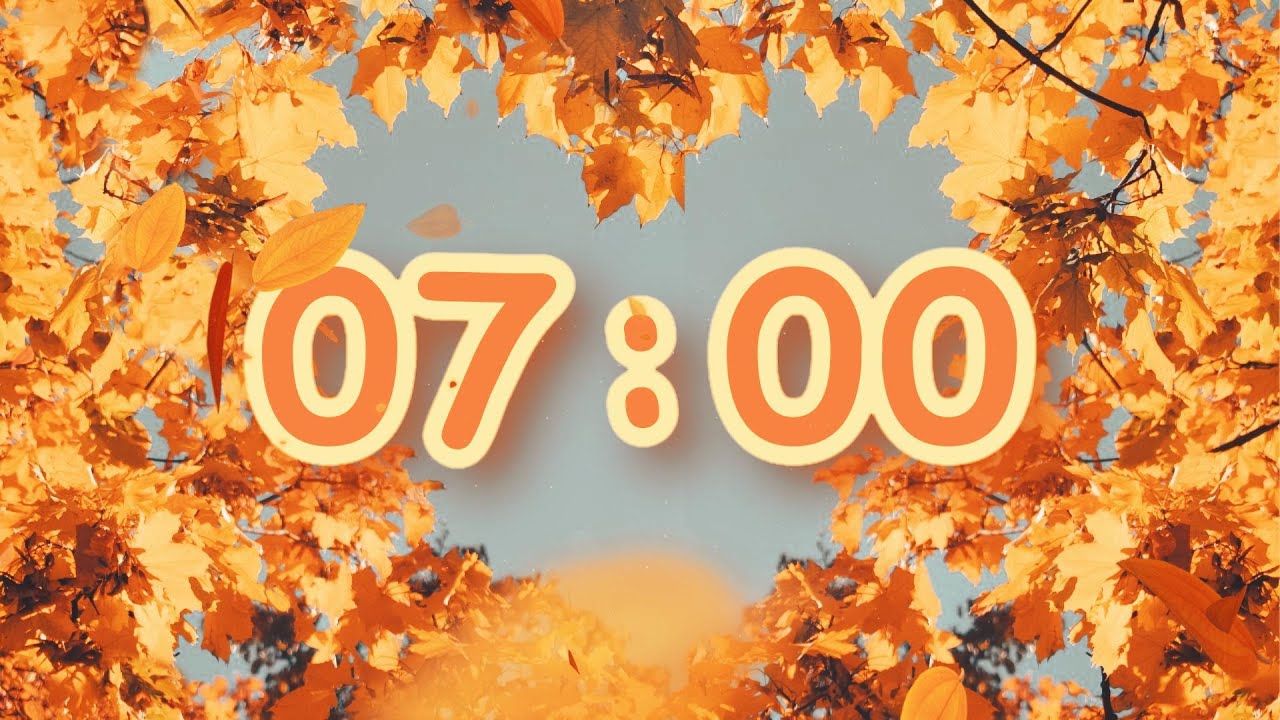 7 Minute Classroom Timer 🍁 Relaxing Autumn Piano Jazz for Study & Focus ...