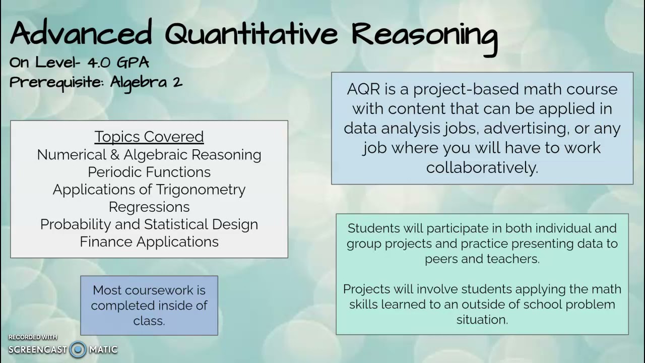 Advanced Quantitative Reasoning YouTube Advanced Quantitative Reasoning YouTube
