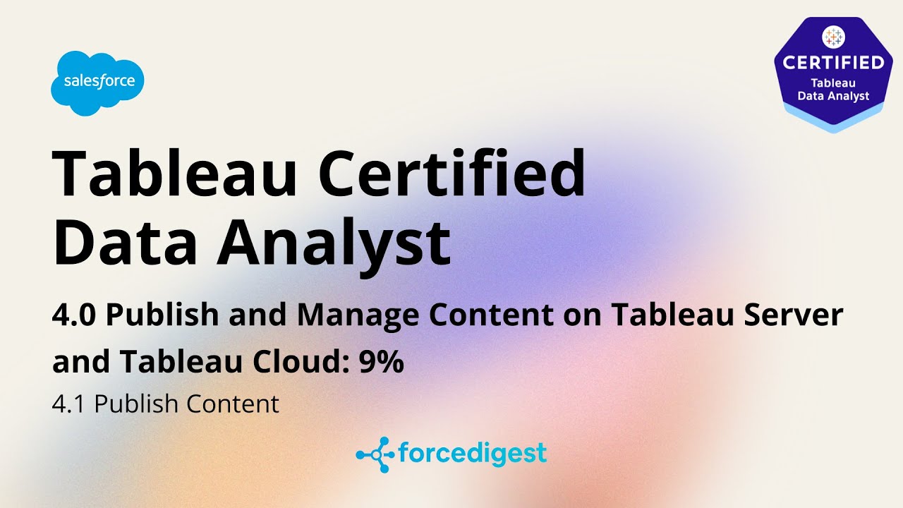 Tableau Certified Data Analyst - Certification Exam Full Course Vol. 3. ...