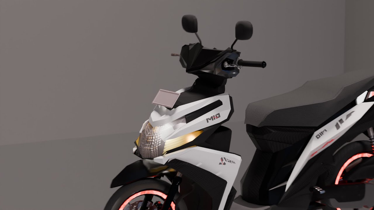 MODELLING MOTOR MIO M3 125 Cc #3dmodeling #3danimation #blender3d - YouTube
