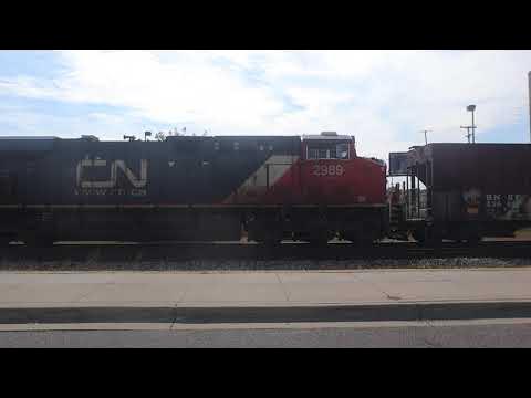 CN 3907 & CN 2989 Leading A Eastbound Manifest Train/w CN 3079 As Mid DPU Battle Creek Mich 9/20 ...