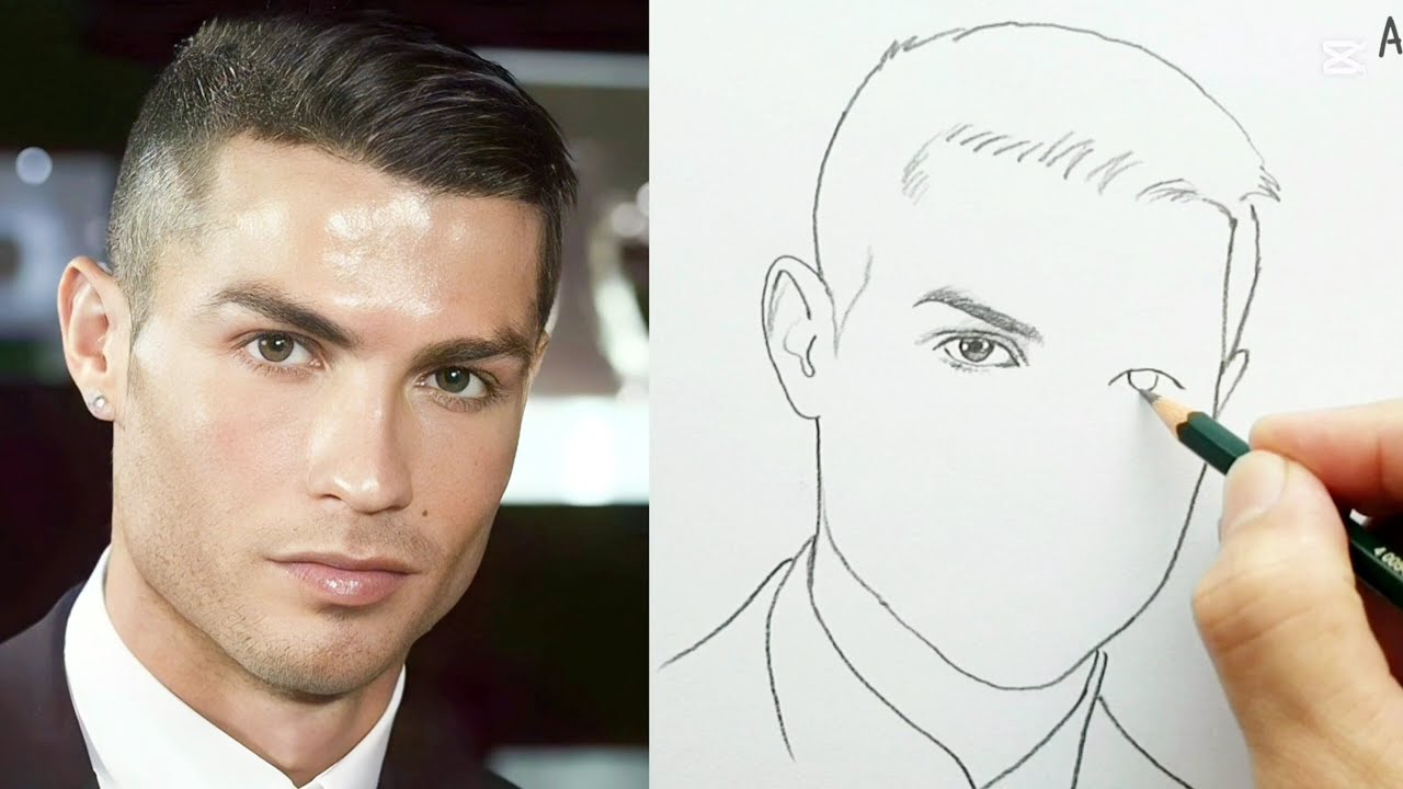 Unlock ronaldo face by pencil sketch // Let's see how to draw a ronaldo ...