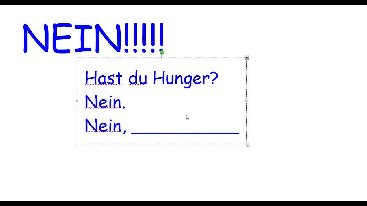 German Grammar: Negation Part 3, NEIN - YouTube