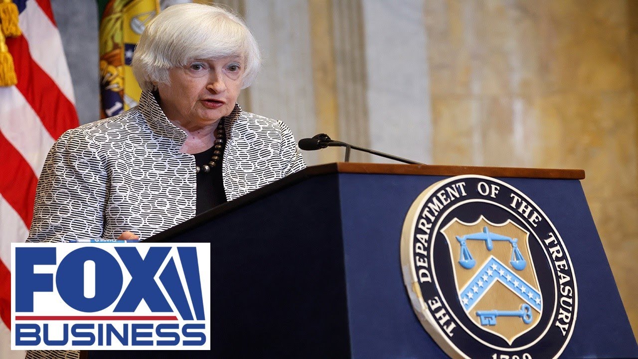 US Treasury Secretary Janet Yellen delivers an address on Biden's ...