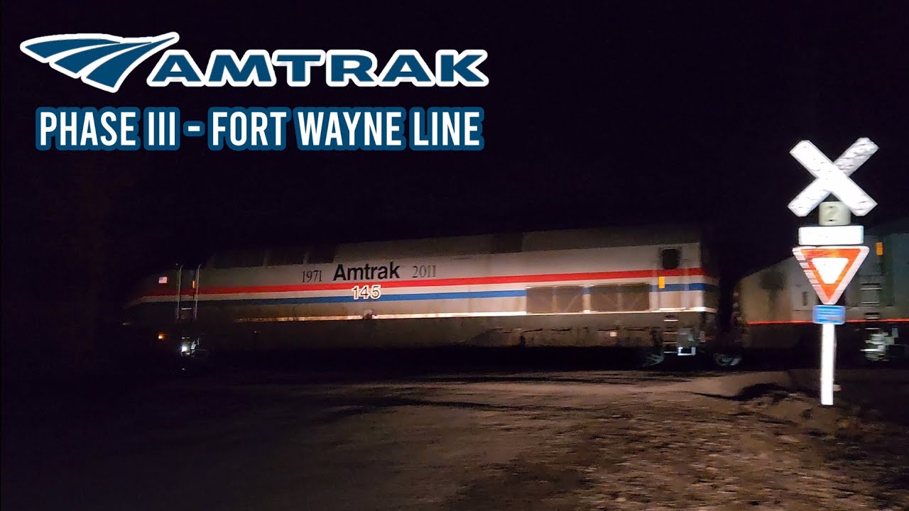 Catching The Amtrak 145 Phase III Unit & Other Trains On Fort Wayne ...