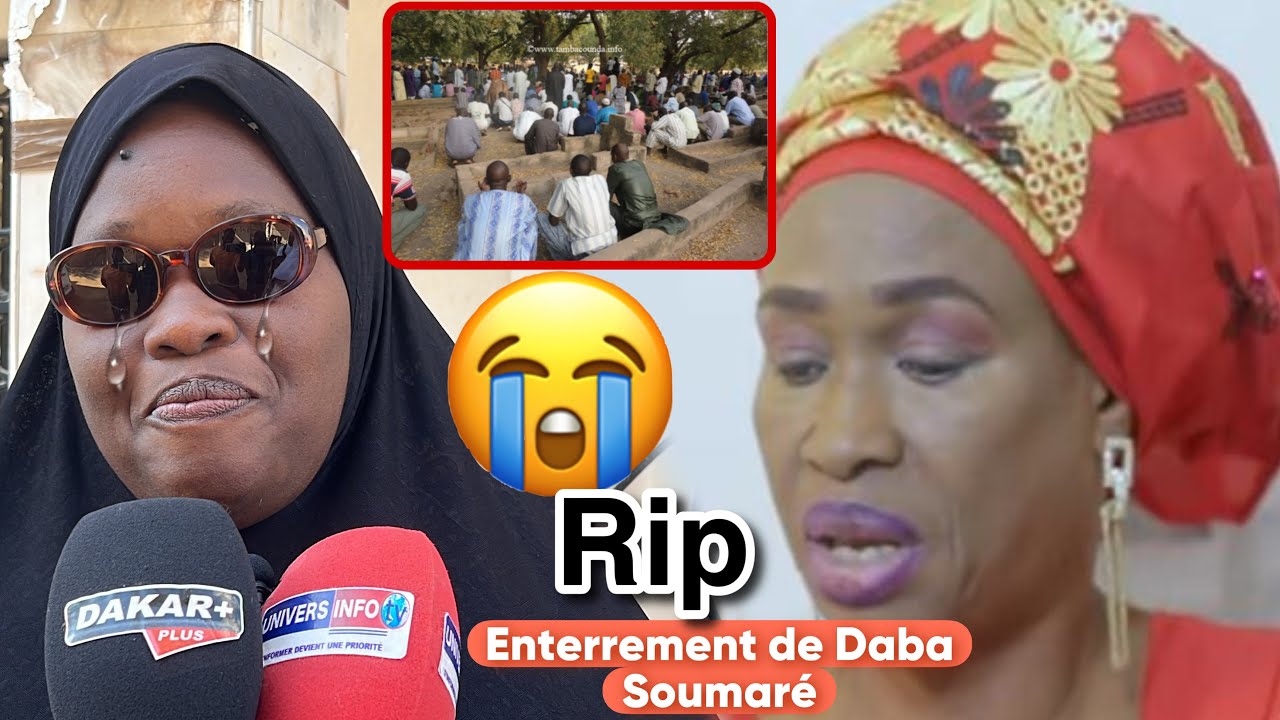 Oh😭Enterrement de l’actrice Daba Soumaré, Sa Fille inconsolable verse ...