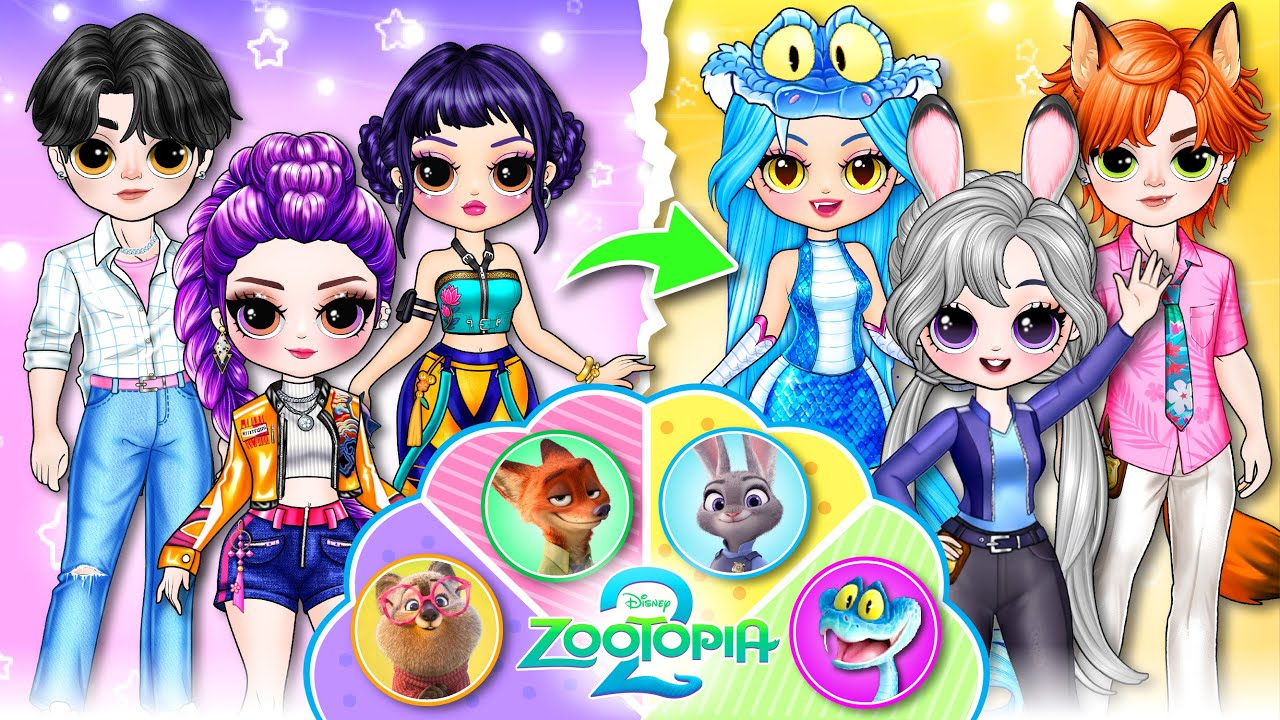Huntrix Glow Up in ZOOTOPIA 2 Style with Judy & Nick | K-Pop Demon ...