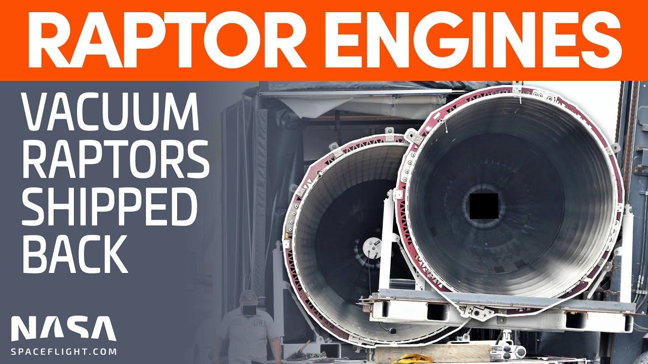 Vacuum Raptor Engines Loaded to Leave Starbase | SpaceX Boca Chica ...