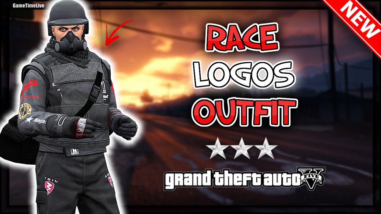 GTA5 I *PATCHED* RACE LOGOS MODDED OUTFIT! (Male) PATCH 1.50! (DOUBLE ...