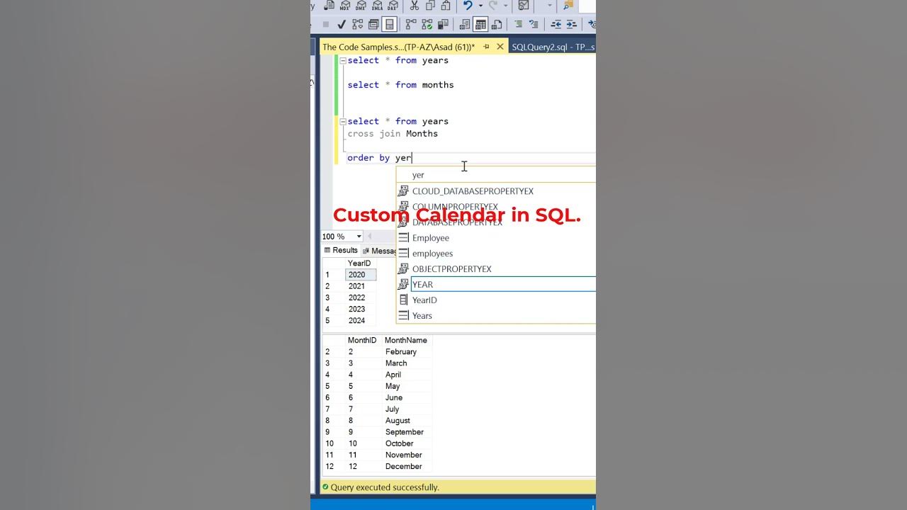 Sql Using Cross Join To Create Calendar Datascience Programming Coding Sqltutorial Youtube 3084
