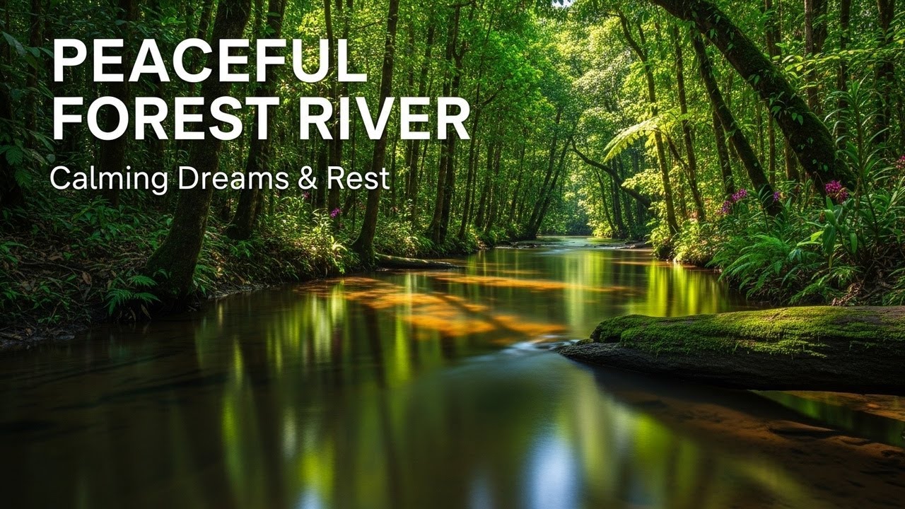 Peaceful Forest Ambience with Relaxing Stream Sounds for Sleep Study ...