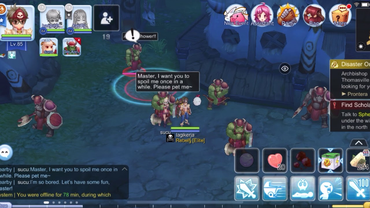 Ragnarok mobile white Smith orc archer farm - YouTube