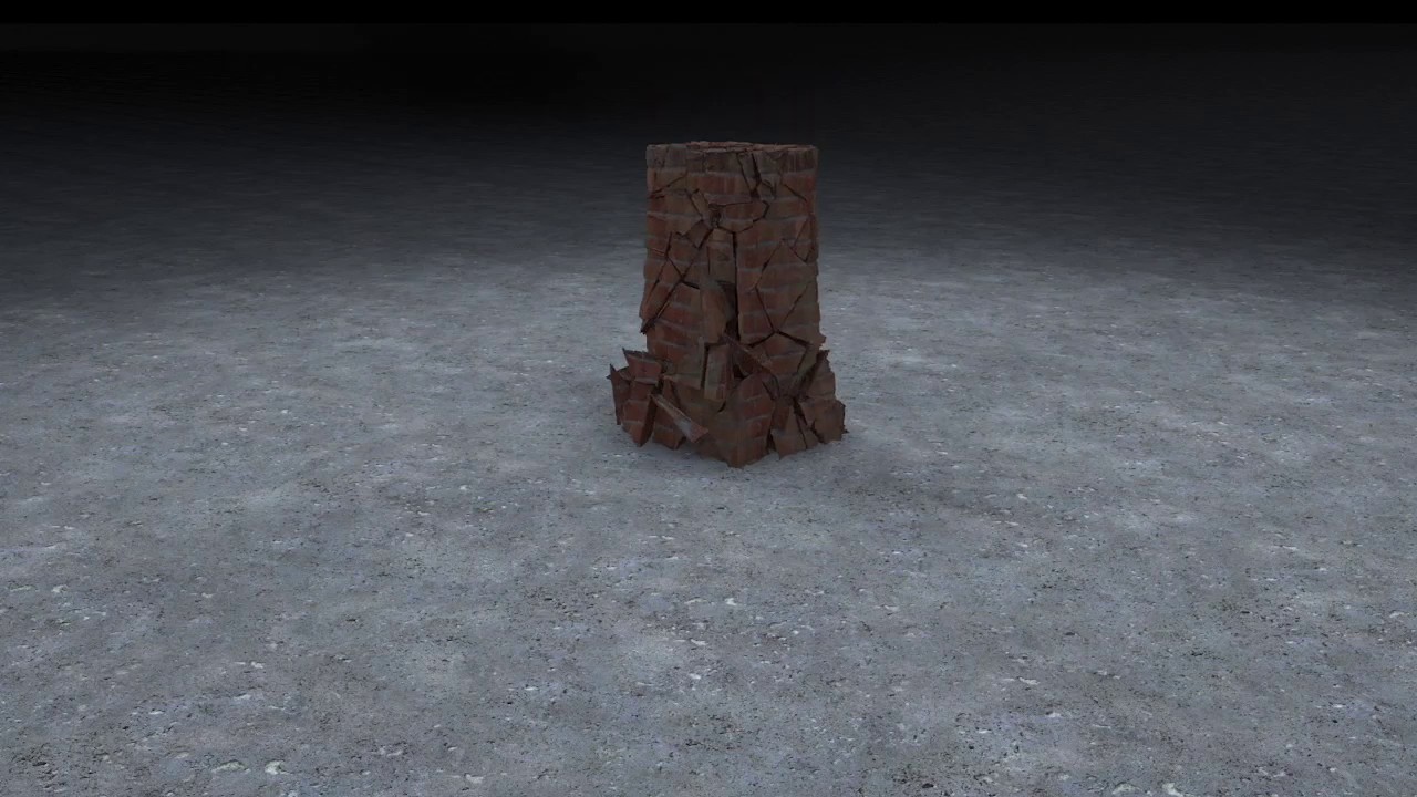 First simulation of Collapse Column using Voronoi Fracture and ...